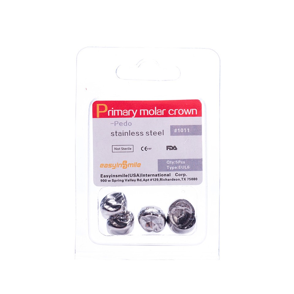 48Pc/96Pc Dental Crown Kids Primary Molar Teeth stainless steel Adult ...