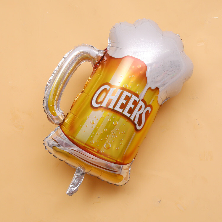 Birthday Party Balloon Beer Mug Whiskey Cocktail Champagne Drink Glass ...