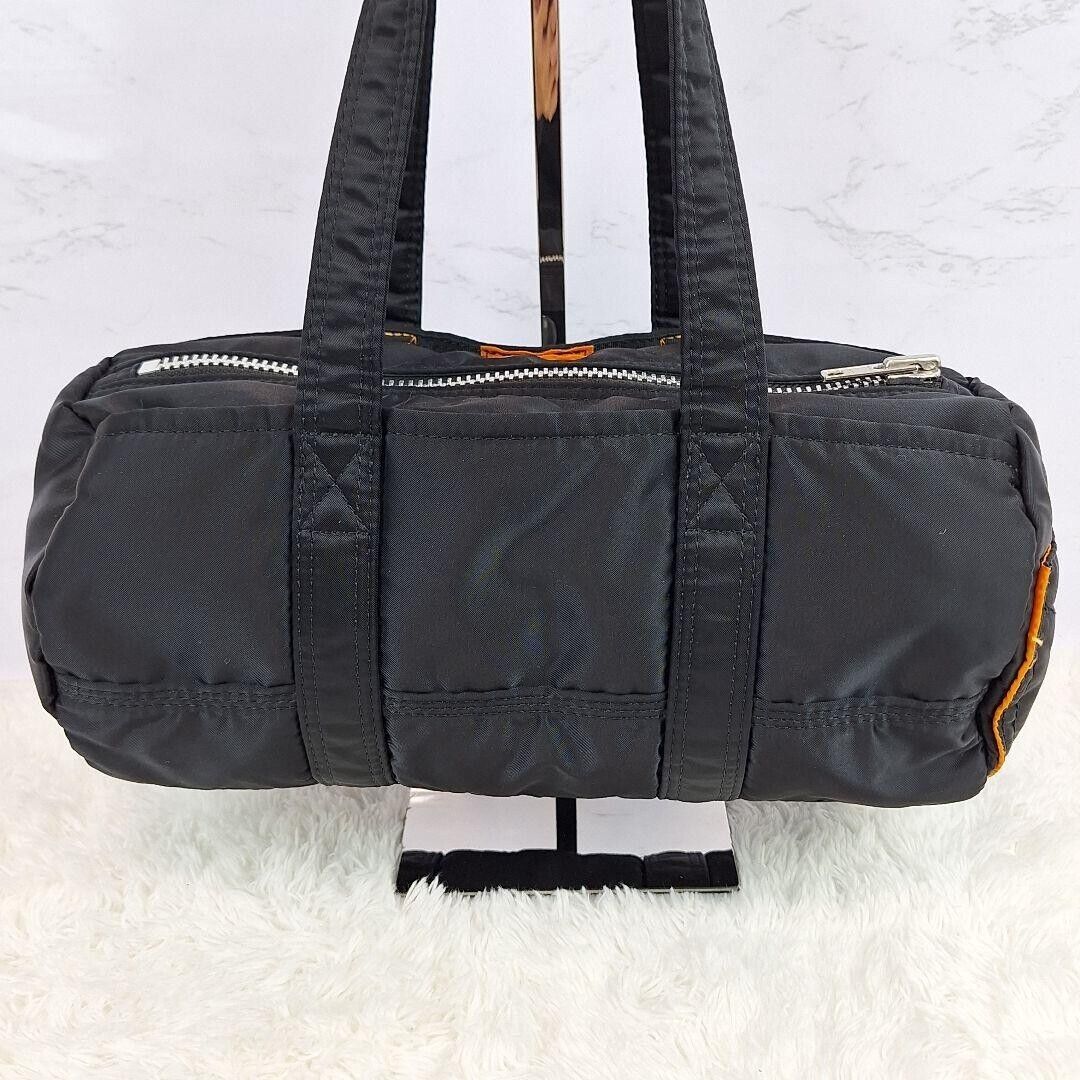 PORTER Tanker Mini Boston Bag Discontinued Black/Orange Nylon Shoulder ...