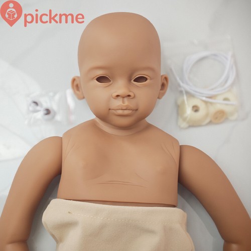 30inch Meili Reborn Baby Doll Unpainted Kits Black Blank Mould w ...