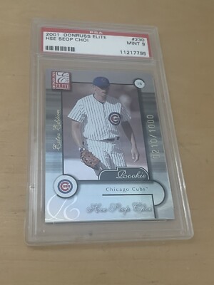 Hee Seop Choi PSA 9 Donruss Elite 210/1000 2001 Card KBO Cubs Dodgers ...