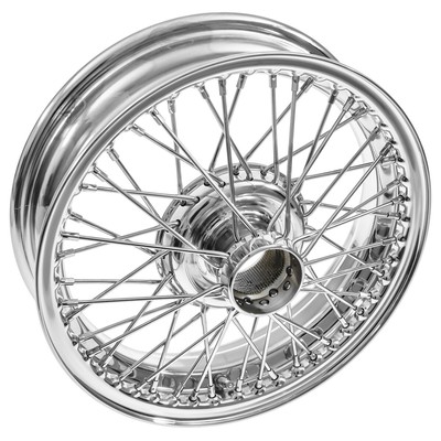 Wire Wheel 15x4" Chrome 48 spokes Tubed fits MG Triumph Austin-Healey ...