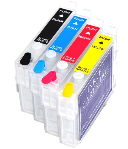 Set Refillable Ink Cartridges EPSON EXPRESSION HOME XP-205 XP-212 XP ...