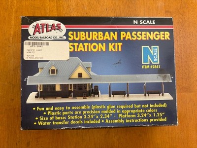 Atlas Suburban Passenger Station Kit - N Scale Model Railroad Building ...