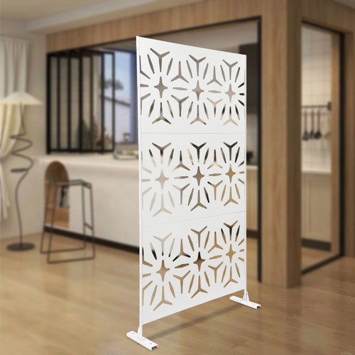 35.4*72" Steel Privacy Screen Balcony Screen Indoor Room Decoration ...