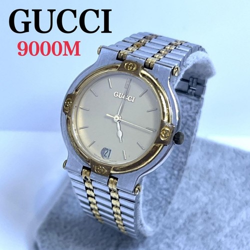 Good condition GUCCI Gucci 9000M Yellow combination battery replaced | eBay