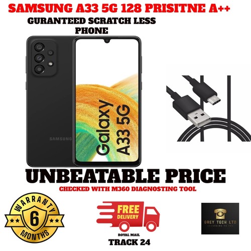 Samsung Galaxy A33 5G 128GB Unlocked Smartphone -BLACK - PRISTINE - UK ...