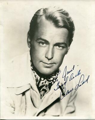 Alan Ladd Autograph Signed Photo Actor Shane Citizen Kane This Gun For ...