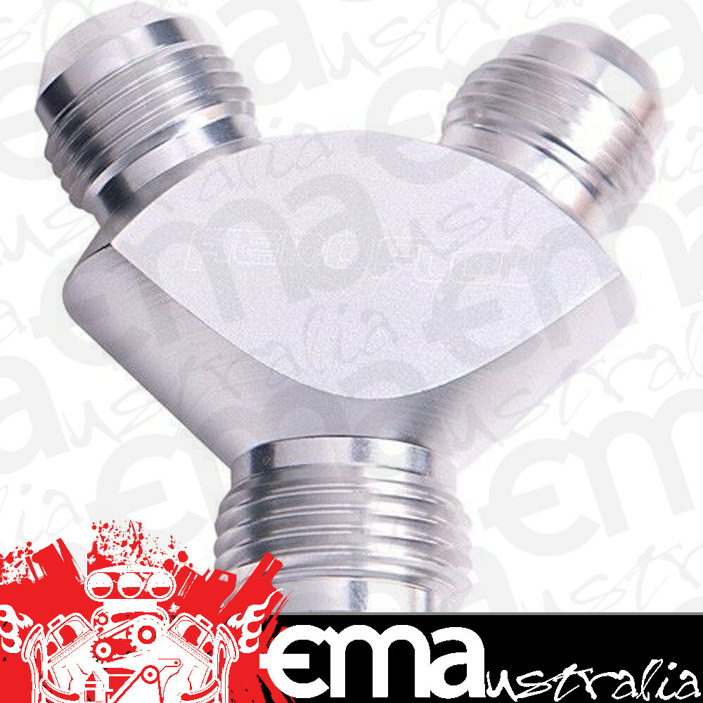 Aeroflow AF930-06-04S Y Block -6AN Out -4AN In Silver 1x -6AN Out 2x ...