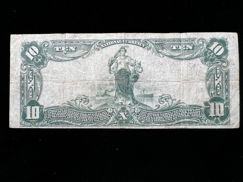 1902 $10 Ten Dollar Park Bank New York NY National Bank Note Currency ...