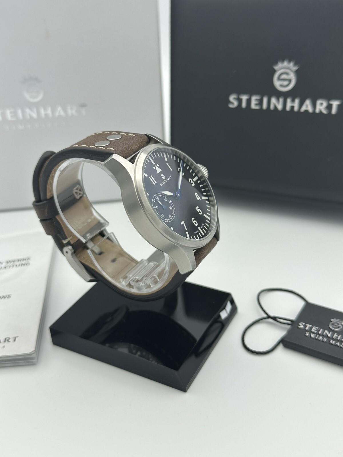 Steinhart Nav. B-Uhr 44 Handwind Swiss Unitas 6497 Stainless Steel 44mm ...