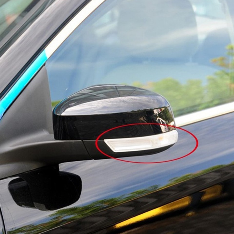 Pair Wing Mirror Indicator Turn Signal Light Lens Cover For Ford Focus ...
