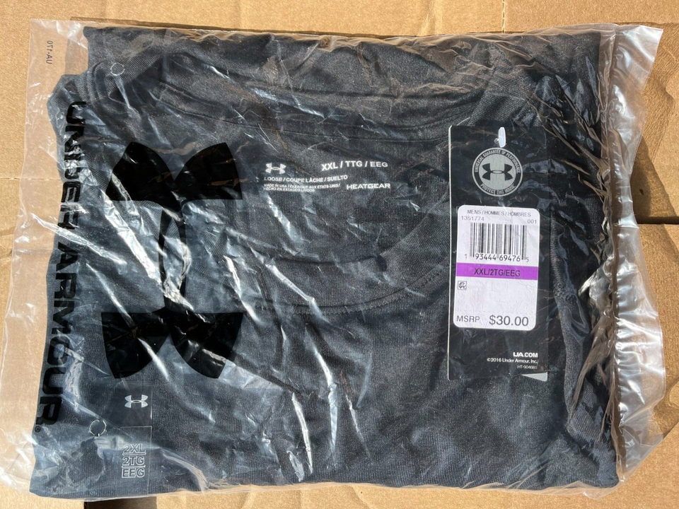 Under Armour USA MADE Black Tac Tech Polyester Tactical T-Shirt 1351774 ...