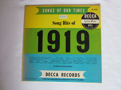 Song Hits of 1919 VINYL Record 10" DL 5163 | eBay