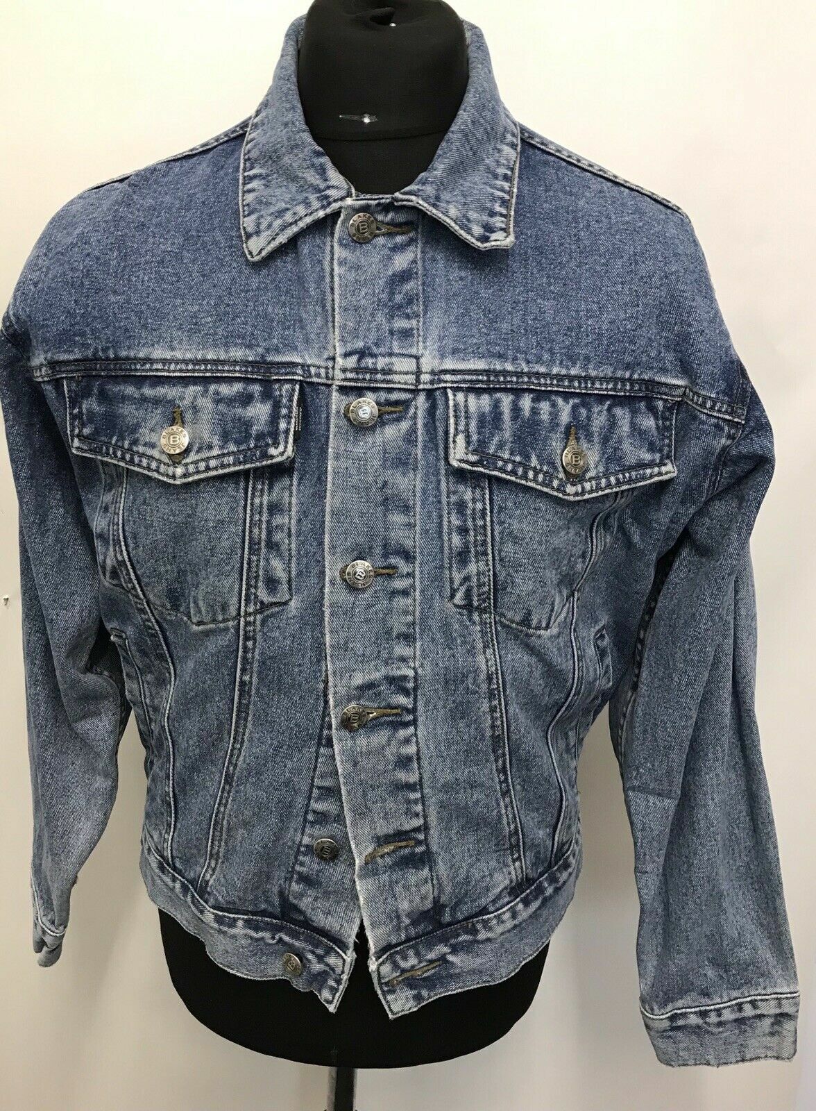 SW432 BLAKES MEN'S LIGHT STONE WASH DENIM JACKET SIZE S | eBay UK