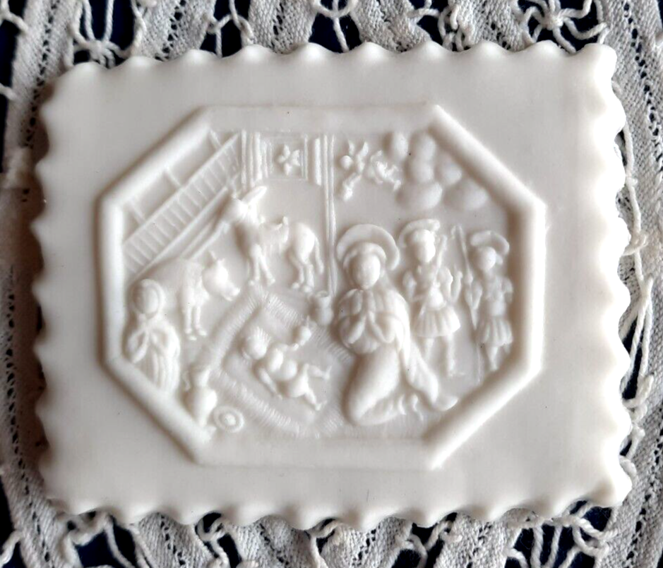 RARE SWISS Springerle Butter Cookie Stamp Press Mold - OCTAGON NATIVITY ...