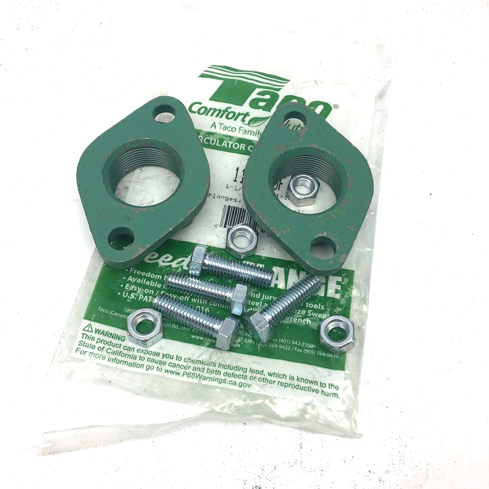 TACO 110-253F 1-1/4" IRON 2 FLANGE 4 NUTS 4 BOLTS | eBay