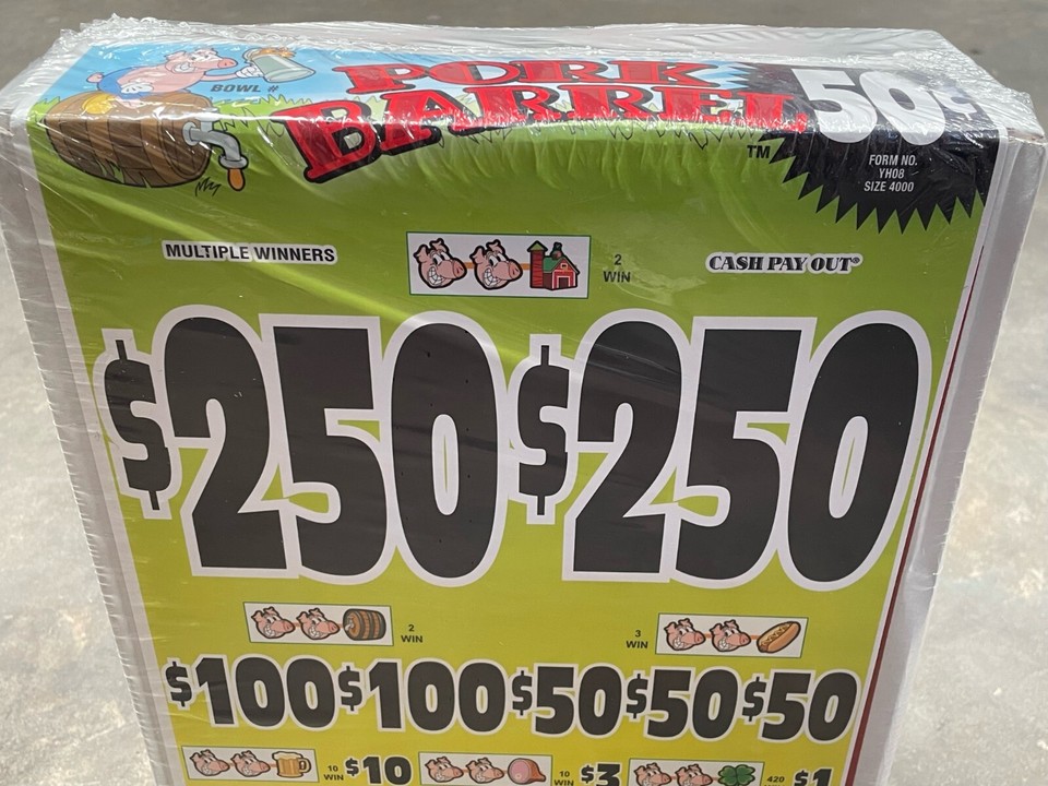 NEW .50c Pull Tickets PORK BARREL .50c - Instant Tabs~ 3 WINDOW | eBay