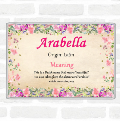 Arabella Name Meaning Jumbo Fridge Magnet Floral | eBay