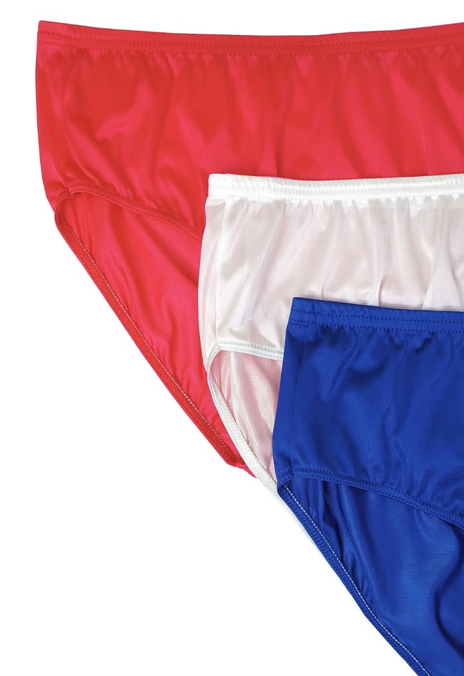 Shadowline Womens Underwear Red White Blue Hipster Nylon Panty No Ride ...