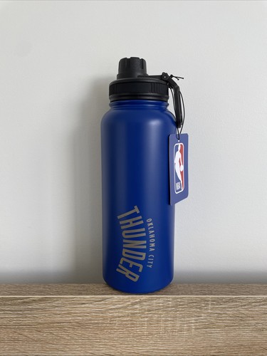 NEW NBA OKC Thunder Stainless Steel 960ml Water Drink Bottle Gym School ...