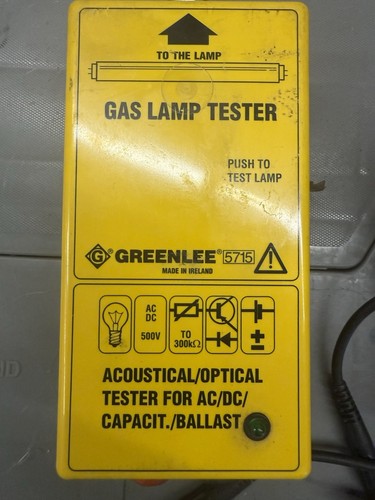 Greenlee Textron 5715 Gas Lamp Tester LT 277 Leads Probes Clamps ...