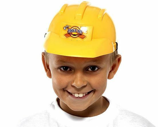 Childs Yellow Builders Hat Construction Toolset Accessories | eBay