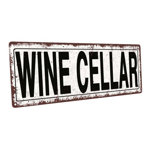Wine Cellar Metal Sign; Wall Decor for Mancave, Den, or Gameroom | eBay