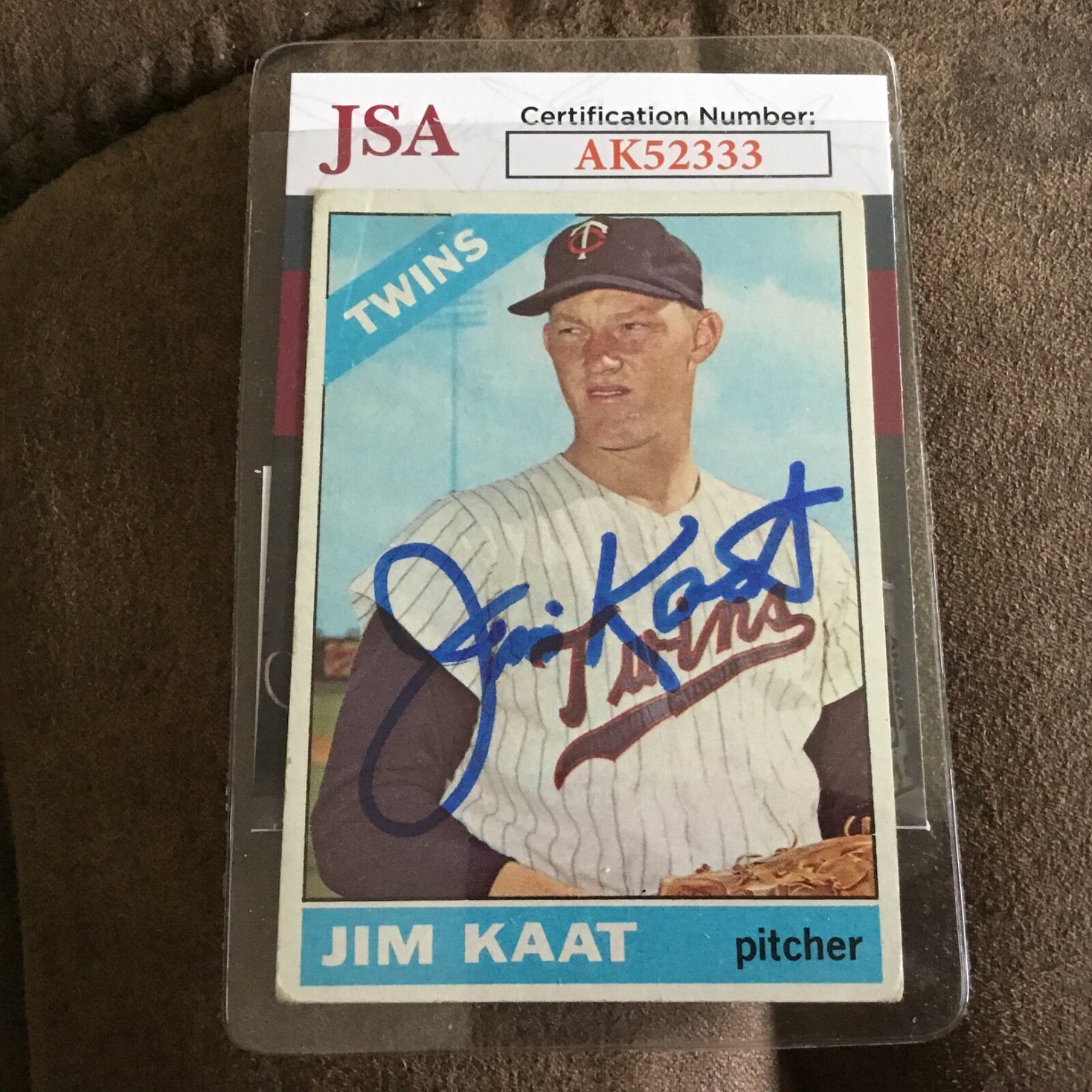 Autographed 1966 Topps Jim Kaat . HOF JSA STICKER & CERT | eBay