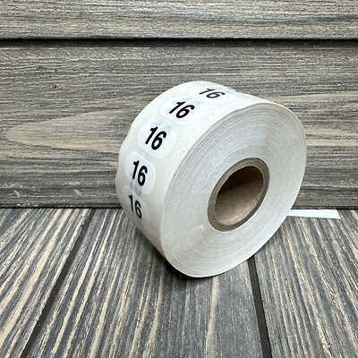 Size 16 Retail Size Stickers for Store Boutique Clothing Label Apparel ...