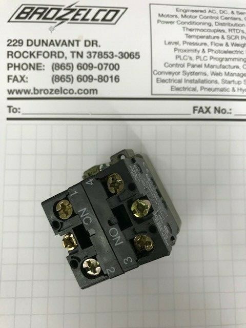 Telemecanique ZB2BZ105 / ZB2-BZ105 1 NO & 1 NC Contact Blocks with base ...