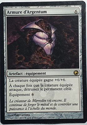 Armure d'Argentum / Argentum Armor FRENCH LP Scars of Mirrodin magic ...