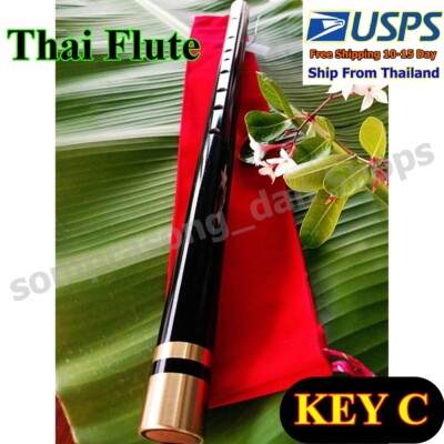 Handmade Thai Flute Key C Bamboo Wood Folk Music Instrument | eBay
