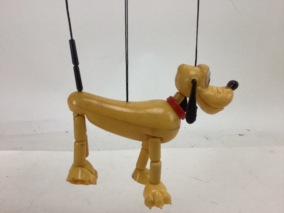Vintage 1970s Walt Disney Prod Plastic Original String Puppet "Pluto ...