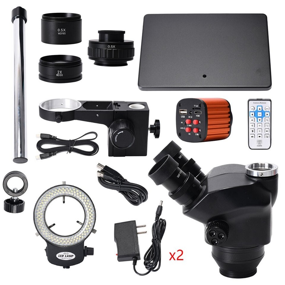 24MP Digital USB Microscope Camera 3.5X-100X Trinocular Stereo ...