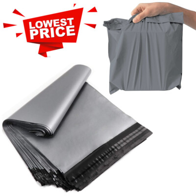 Grey Mailing Bags Mixed Sizes Poly Postage Large Strong Self Seal ...