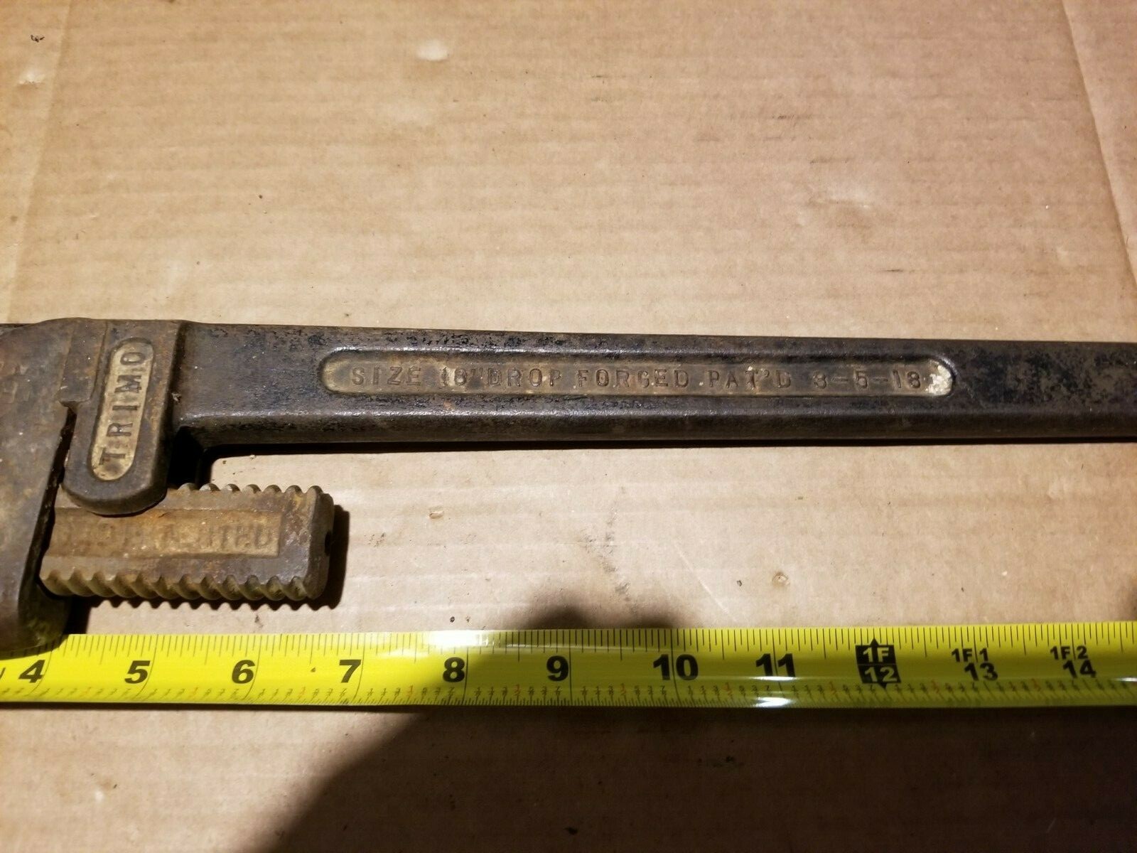 Vintage TRIMO 18” Drop Pipe Wrench TRIMONT Mfg Co Roxbury Mass USA | eBay