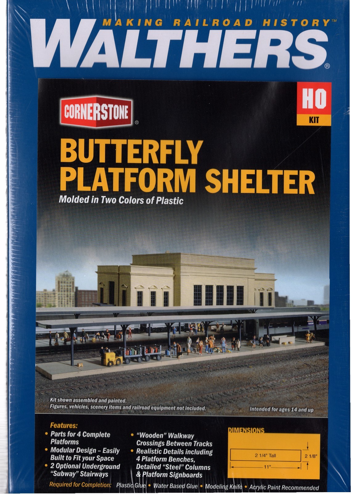 HO Scale Walthers Cornerstone 933-3175 Butterfly Style Station Platform ...