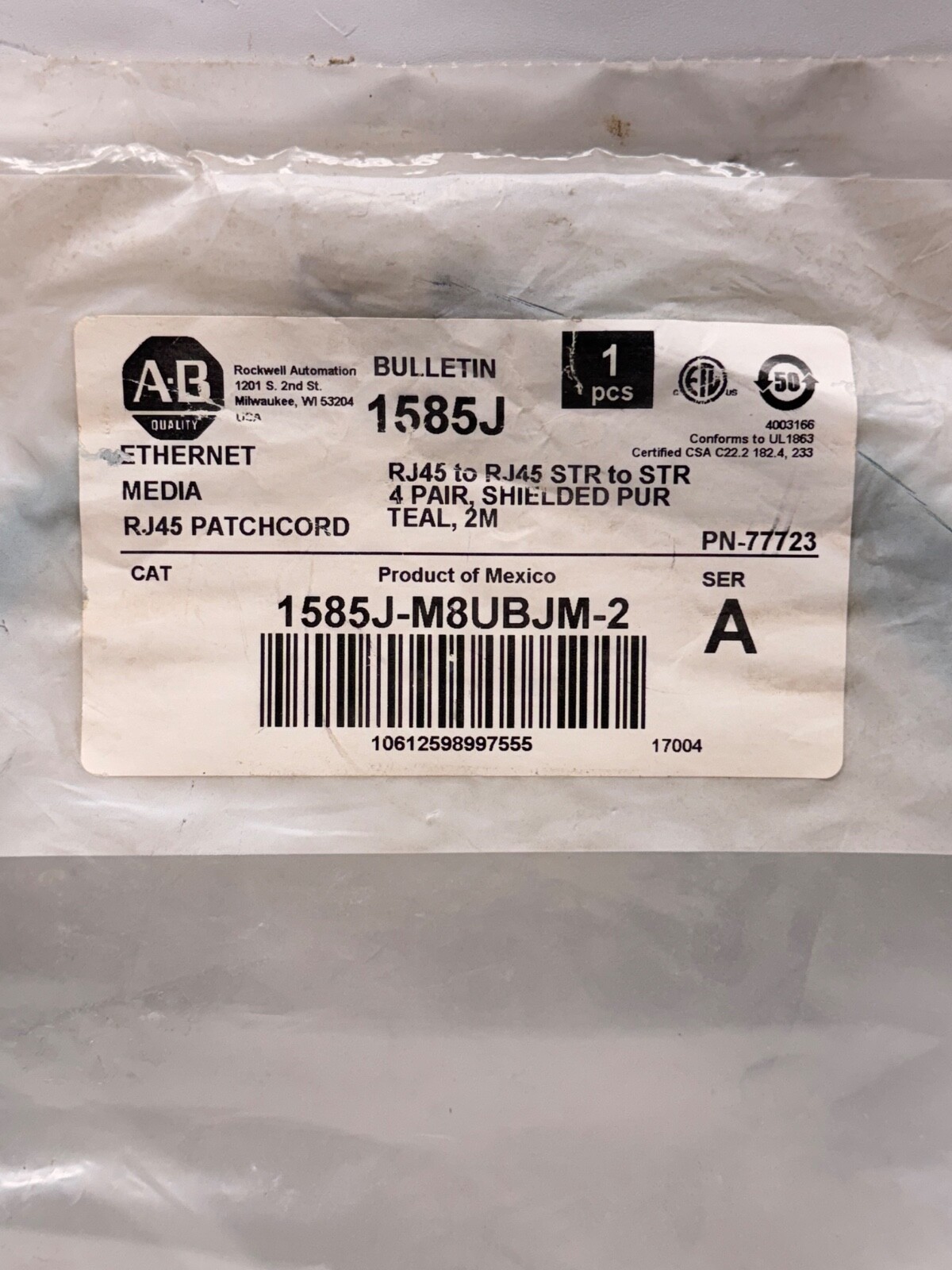 Allen-Bradley 1585J-M8UBJM-2 Connection Cable for sale online | eBay
