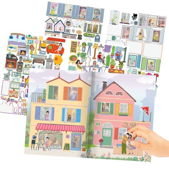 Create your Sweet Home sticker book Dolls House stickers design homes ...