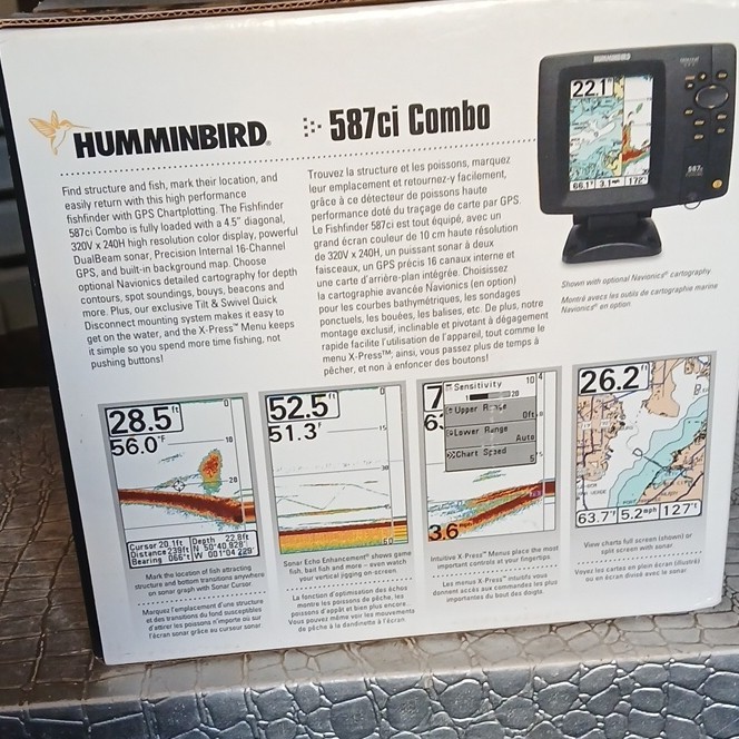 Hummingbird fish finder 587ci HD Down Imaging. Head Unit Only | eBay