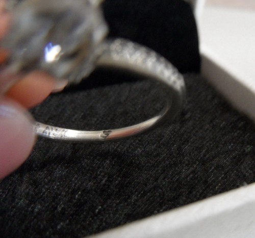 Pandora ALE Sterling Silver 925 Crown Solitaire PROMISE RING Size 56 Wm ...