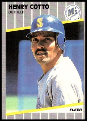 1989 Henry Cotto Fleer Baseball #545 Seattle Mariners | eBay