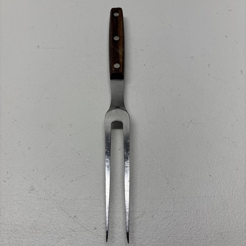 13 inch meat carving fork wood handle brass rivets Full tang Well Made ...