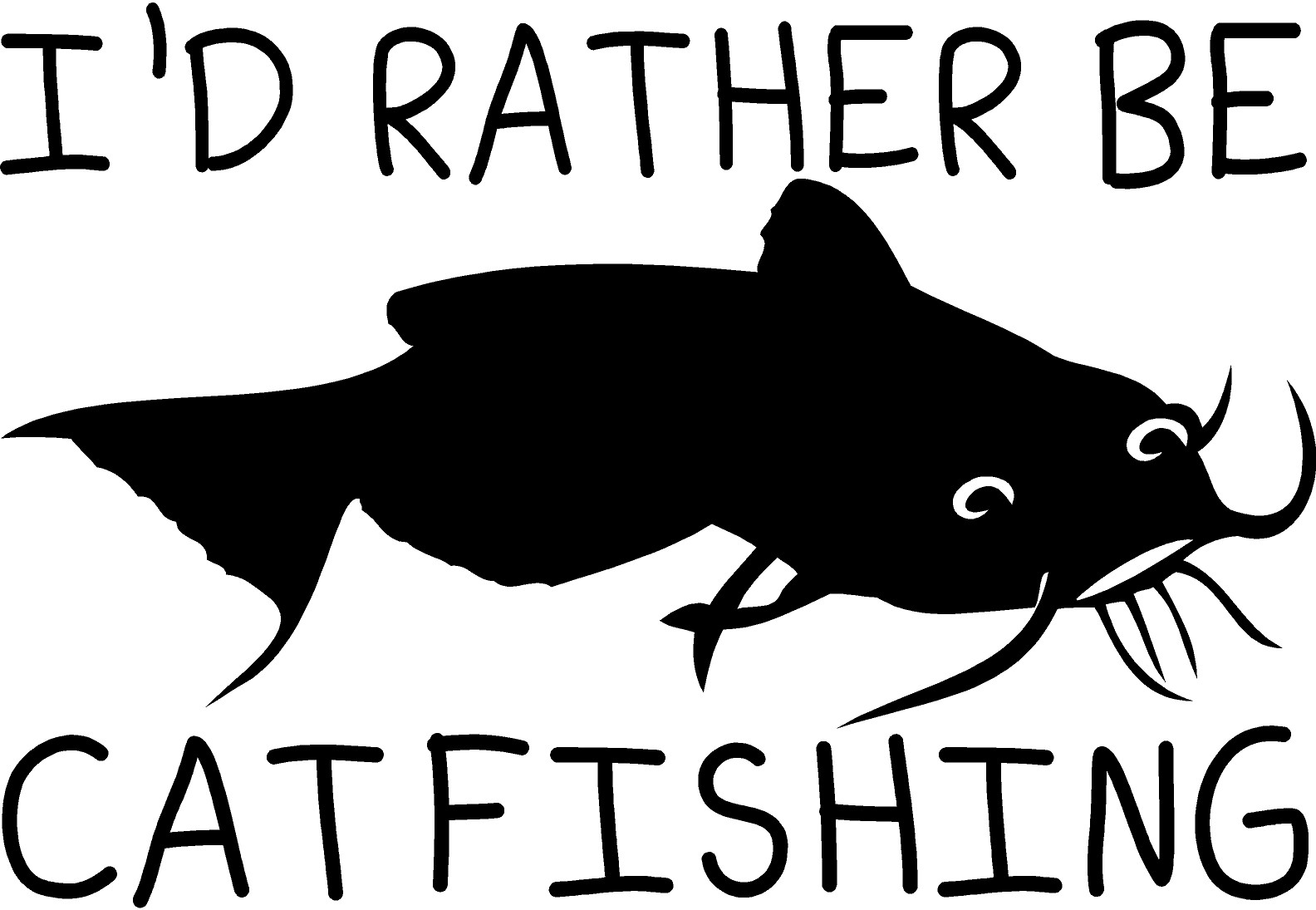 I'D RATHER BE CATFISHING 10" sticker decal gun rifle truck bow car hunt ...