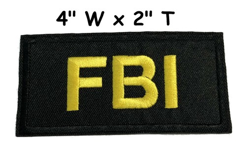 FBI Embroidered Patch iron-on / sew-on Text Badge Costume Decorative ...
