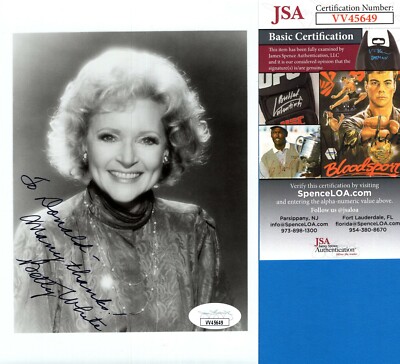 Betty White Actress Hand Signed Autograph 5x7 Photo with JSA COA | eBay