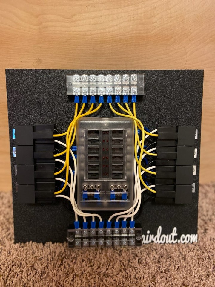 Race Car Fuse/ Relay Panel Block 8 Way Custom Universal LSX Swap Drag ...