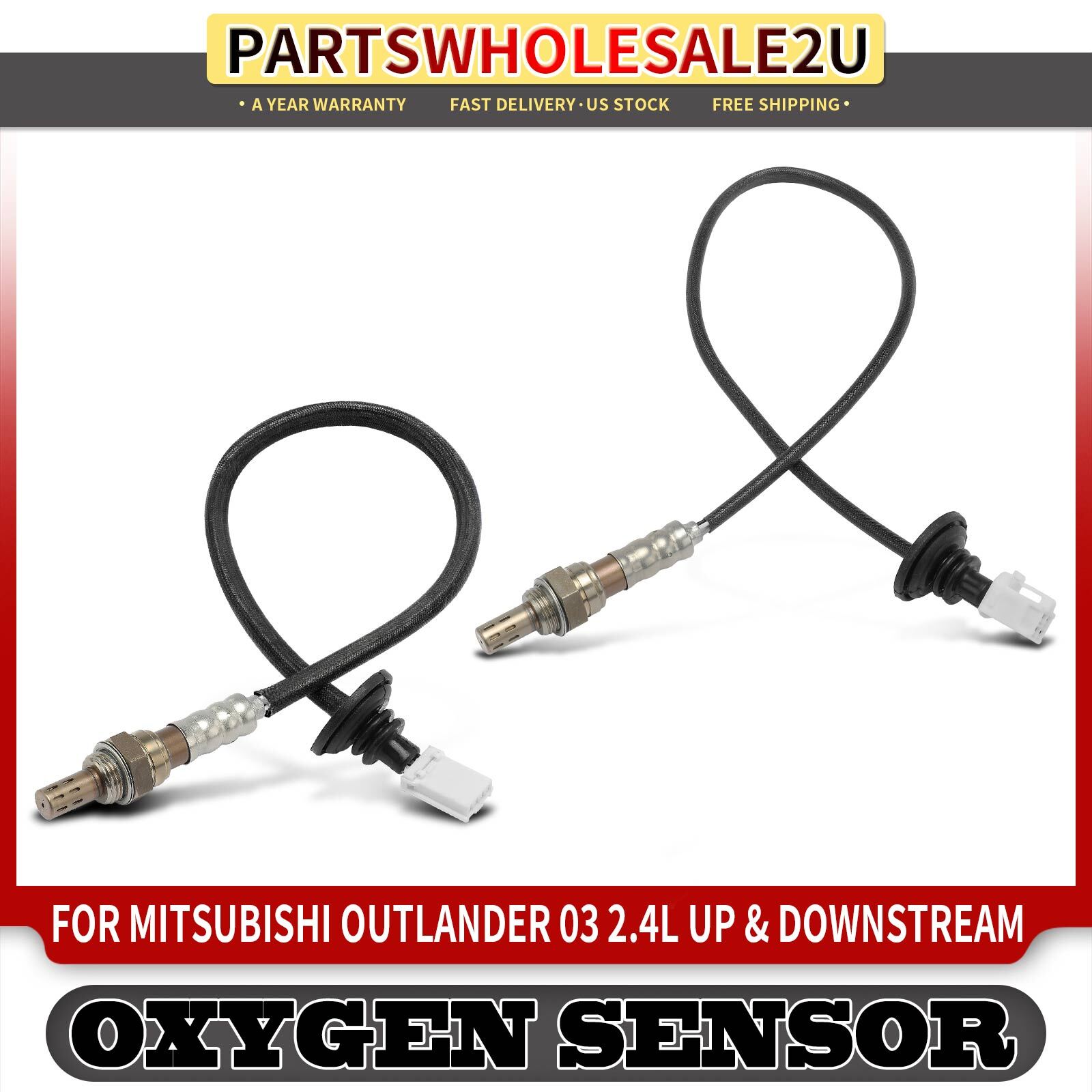 2 O2 Oxygen Sensors for Mitsubishi Outlander 2003 2.4L AWD Upstream ...