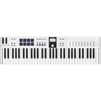 Arturia KeyLab Essential 61 mk3 61-Note MIDI Keyboard Controller, White ...